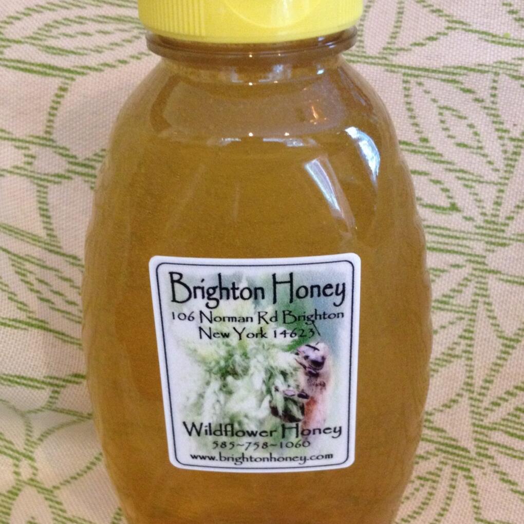 2lbs Spring Light Honey in glass - Brighton Honey