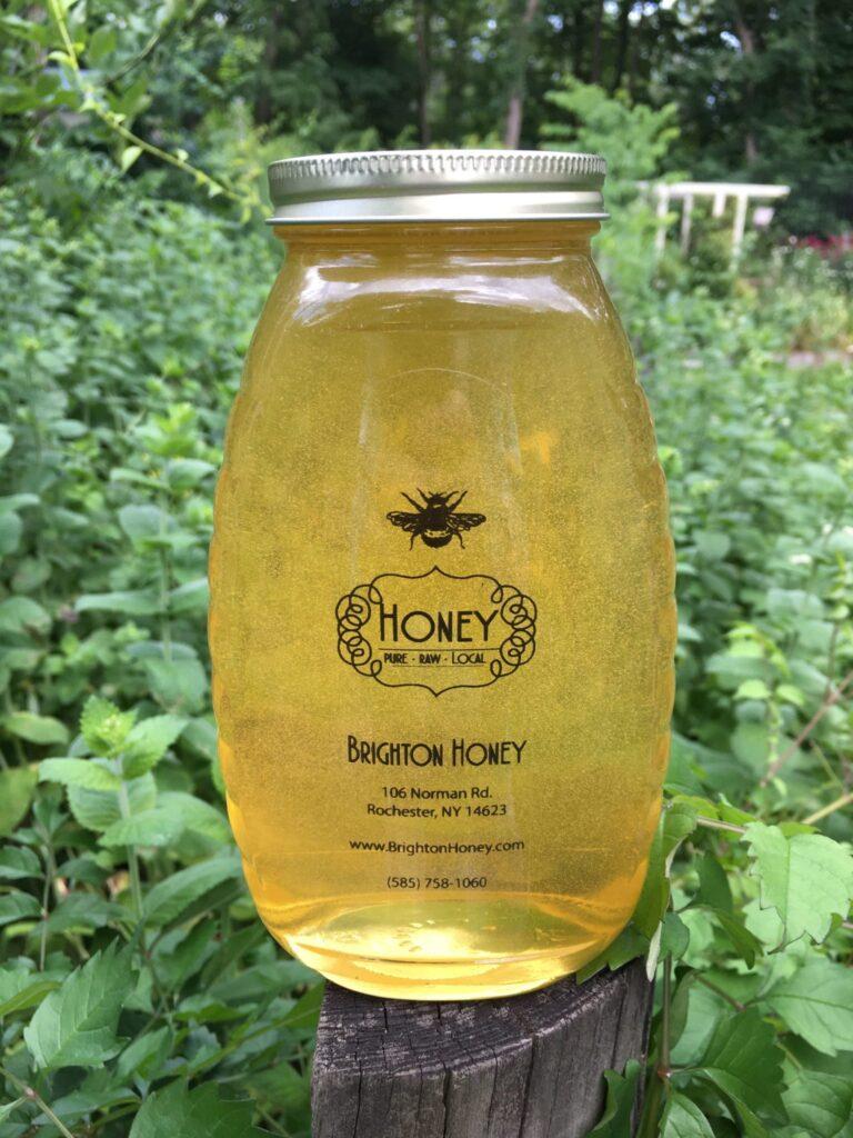 2lbs Spring Light Honey in glass - Brighton Honey